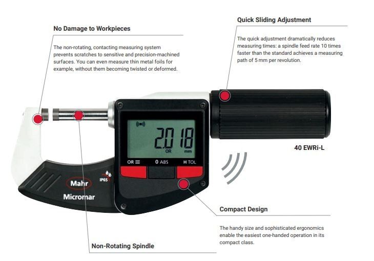 Mahr, Inc. Micrometers, Integrated Wireless Micrometer from Component ...