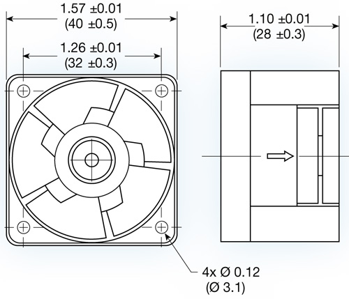 Mechatronics, Inc DC Axial Fans from Component Distributors